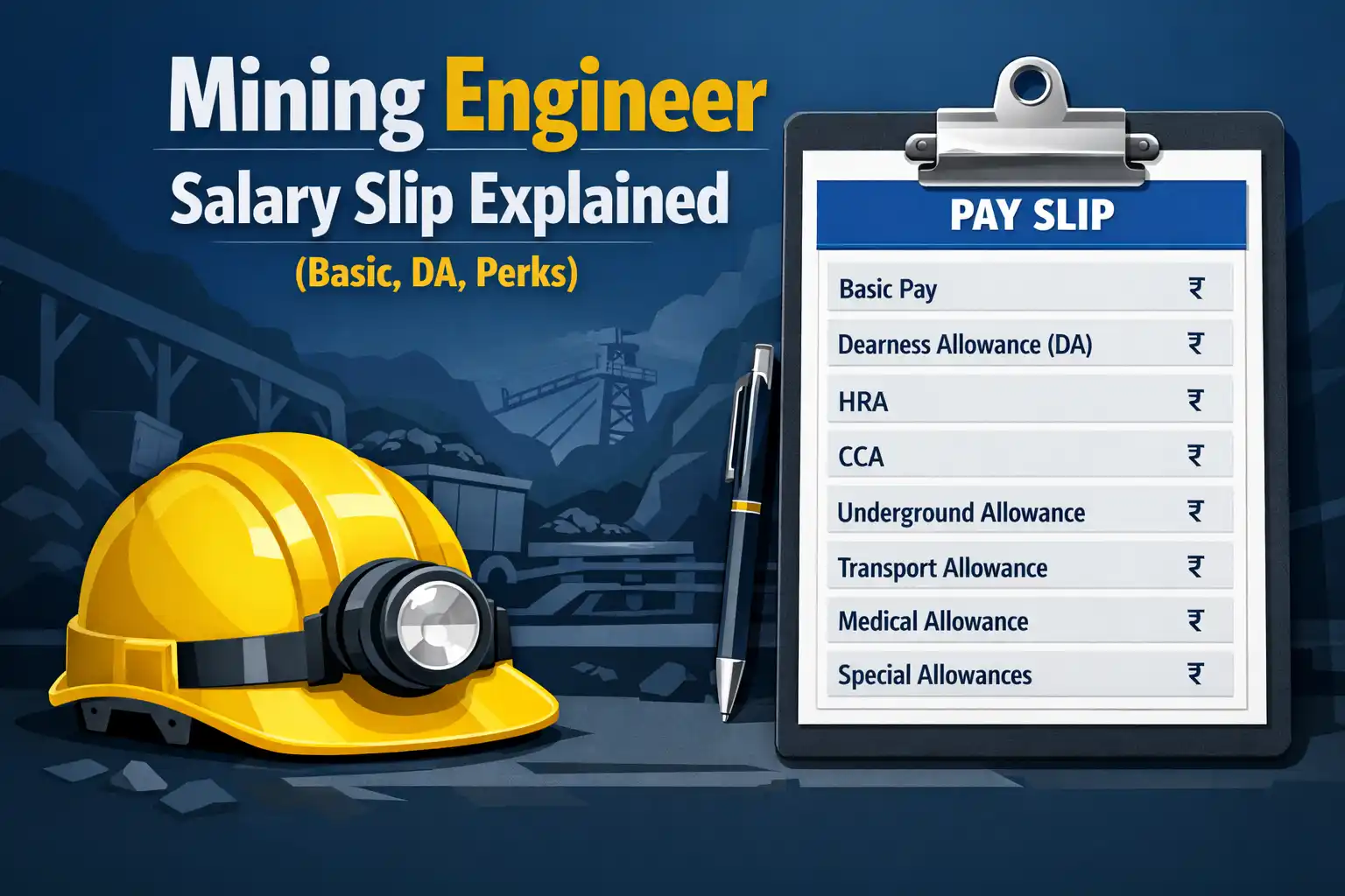 Mining Engineer Salary Slip Explained (Basic, DA, Perks) 2026 - Mining Gyan